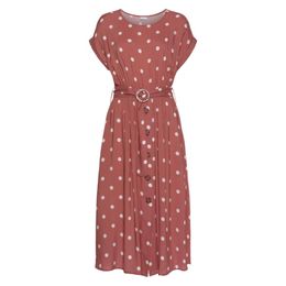 Lascana Kleid Damen Gr&ouml;&szlig;e 36 rot / wei&szlig; Sommerkleid