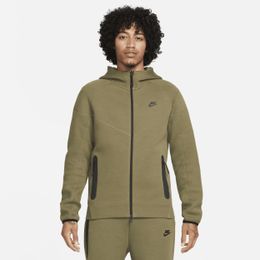 Nike Sportswear Tech Fleece Windrunner Herren-Hoodie mit durchgehendem Reißverschluss - Grün