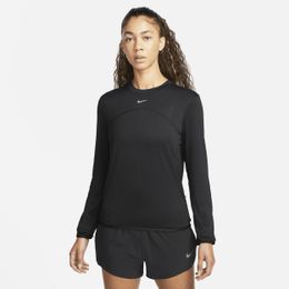 Nike Dri-FIT Swift Element UV Damen-Laufoberteil mit Rundhalsausschnitt - Schwarz