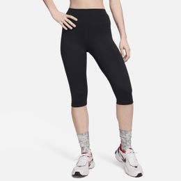 Nike One Capri-Leggings mit hohem Bund für Damen - Schwarz