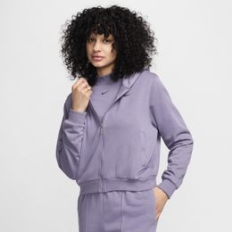 Nike Sportswear Chill Terry Hoddie aus French Terry mit durchgehendem Reißverschluss für Damen - Lila