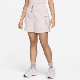 Nike Sportswear Essential Web-Shorts mit hohem Bund für Damen - Lila