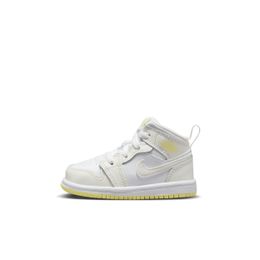 Jordan 1 Mid Schuh für Babys und Kleinkinder - Weiß