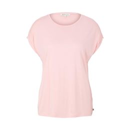 Tom Tailor Denim Damen Basic T-Shirt, rosa, Gr. S