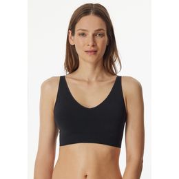 Schiesser Classic Seamless Bustier, nahtlos, stützend, für Damen, schwarz, L