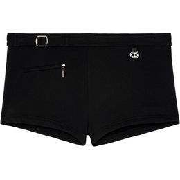 HOM Ian Badepants, Seitenschnalle, Emblem, für Herren, schwarz, M