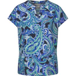 Street One Shirtbluse, Split-Neck, für Damen, blau, 36