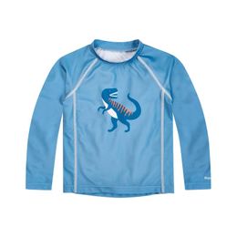 Playshoes - Langarm-Badeshirt DINO in blau, Gr.74/80