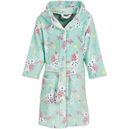 Playshoes - Fleece-Bademantel EINHORN in mint, Gr.86/92