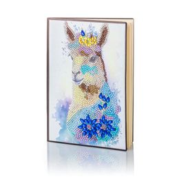 Diamond Painting Notizbuch (Motiv: Alpaka Ludwig, DIN A5)