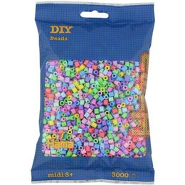 Hama® Bügelperlen Midi - Pastell Mix 3000 Perlen (6 Farben)