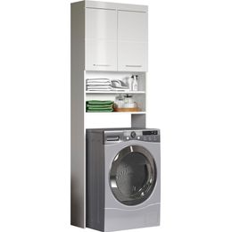 Waschmaschinenumbauschrank Inosign "Avena" Schränke Gr. B/H/T: 63 cm x 187 cm x 24 cm, 2 St., weiß (weiß, hochglanz) Zubehör für Waschmaschinen