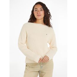 Strickpullover Tommy Hilfiger Gr. S (36), beige (calico) Damen Pullover Rundhalspullover