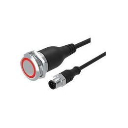 EAO Leuchtdruckschalter Tastend 1 Wechsler 35 V LED Rot Kreis M12 - 82-665A.1114