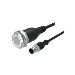 EAO Leuchtdruckschalter Tastend 1 Wechsler 35 V LED Weiss Kreis M12 - 82-665A.1154