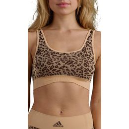 adidas Sportswear Bustier mit herausnehmbaren Pads, Animal-Design, braun