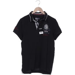 CAMP DAVID Herren Poloshirt, schwarz, Gr. 48