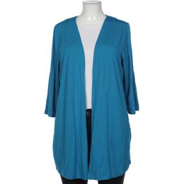 Selection by Ulla Popken Damen Strickjacke, blau, Gr. 46