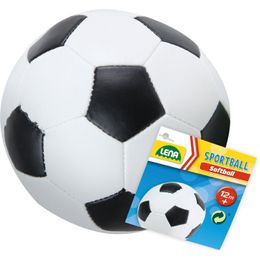 LENA® Softball Soft-Fußball 18 cm, schwarz/weiß, Made in Europe, weiß