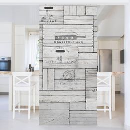 Raumteiler Shabby Holzkisten