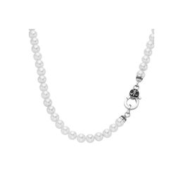Giorgio Martello MILANO Perlenkette mit weißen Muschelkern-Perlen, Silber 925, weiß