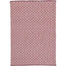 Teppich CarpetFine "Frida 202" Teppiche Gr. B/L: 200 cm x 290 cm, 7 mm, 1 St., rot Esszimmerteppiche Wendeteppich, 100% recyceltem Material (PET), Flachgewebe, Sisal Optik