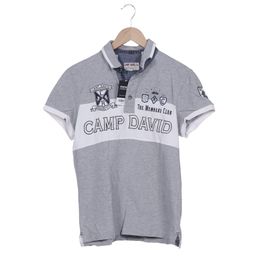 CAMP DAVID Herren Poloshirt, grau, Gr. 48