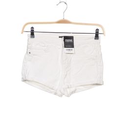 Bershka Damen Shorts, weiß, Gr. 36