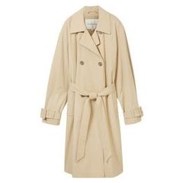 Tom Tailor Damen Trenchcoat mit Gürtel, braun, Uni, Gr. XL