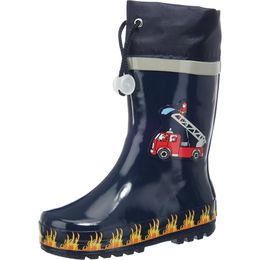 Playshoes Gummistiefel Jungen Gr&ouml;&szlig;e 34.5 dunkelblau / goldgelb / hellgrau / mischfarben / melone