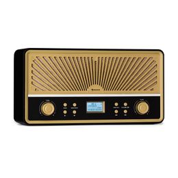Auna Glastonbury Go Digital-Radio Stereo Akku BT DAB/UKW MP3 USB Line-In Schwarz