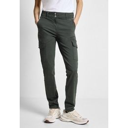 Cecil Cargohose Style Toronto in Slim fit und mit Elasthan, grün