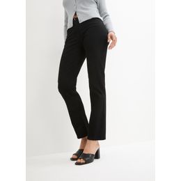 bonprix Stretchhose, schwarz, mit Baumwolle