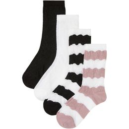 bonprix Socken mit Strickmuster mit Bio-Baumwolle (4er Pack)