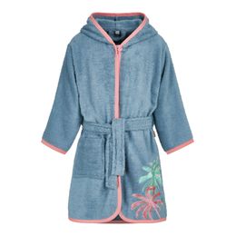 Playshoes Bademantel M&auml;dchen Gr&ouml;&szlig;e 110/116 taupe / gr&uuml;n / rosa