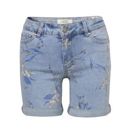 Koroshi Shorts Damen Gr&ouml;&szlig;e 44 camel / kitt / blau / hellblau