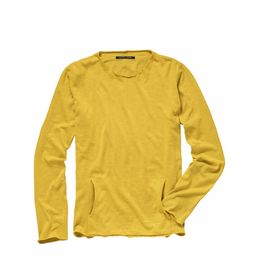 Mey & Edlich hannes roether Herren Sweater Regular Fit Gelb einfarbig