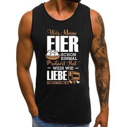 Quattro Formatee Achselhemd Meine Eier Huhn Hahn Chicken Bauern Hühner Herren Tank-Top (1-St)