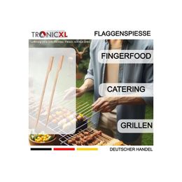 TronicXL Grillspieß 800x 120mm Flaggenspieß Flaggenspiesse Bambusspieß Catering Fingerfood (800-St)