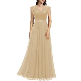 ZWY Abendkleid Damen Ballkleid Maxi Lang Abendkleider Elegant für Hochzeit Spitzen (1-tlg.