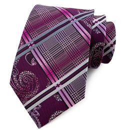 AquaBreeze Krawatte Herren Schwarz Paisley Plaid Streifen Einfarbig (Anzug & Krawatten für Männer) Für business Formal Hochzeit Meeting