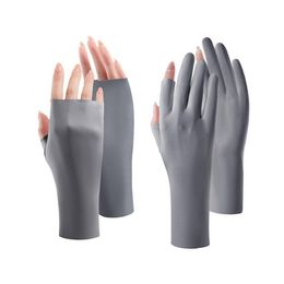 Rwoythk Reithandschuhe Damen Sunblock Fingerlose Handschuhe
