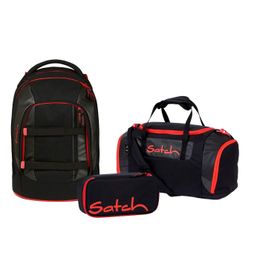 Satch Schulranzen Schulrucksack-Set PACK Fire Phantom 3-teilig (3-teilig)