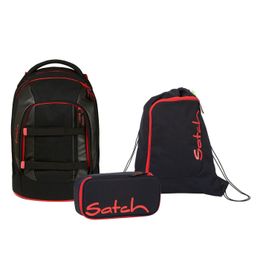 Satch Schulranzen Schulrucksack-Set PACK Fire Phantom 3-teilig (3-teilig)