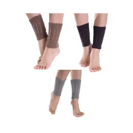 Achiount Beinstulpen gestrickte Stiefel kurz Winter Beinstulpen Manschetten für Frauen