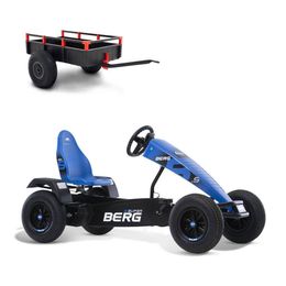 Berg Go-Kart Berg Gokart XXL B. Super Blue E-Motor Hybrid blau E-BFR mit Anhänger