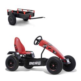 Berg Go-Kart Berg Gokart XXL B. Super Red E-Motor Hybrid rot E-BFR mit Anhänger