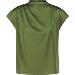 Zero Bluse, Stehkragen, Satin-Optik, für Damen, grün, 40