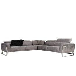 JVmoebel Ecksofa Graues Ecksofa L-Form Couch Großes Stoffsofa Luxus Möbel Neu