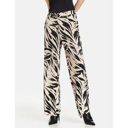 Taifun Stoffhose Weite Hose mit Print Wide Leg